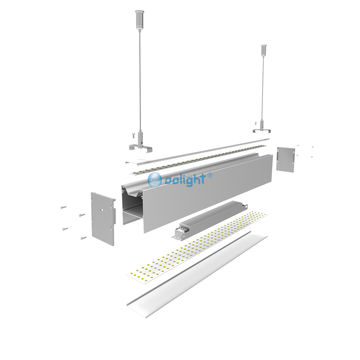 China LP6080 linear aluminum extrusions pendant commercial lighting on ...