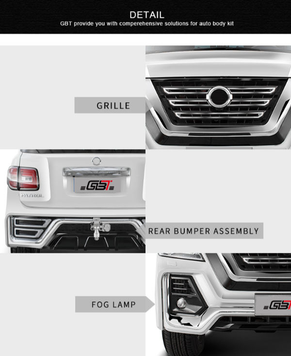 China GBT Body Kit include pp abs material front/rear bumper assembly for Patrol Y62 on Global ...