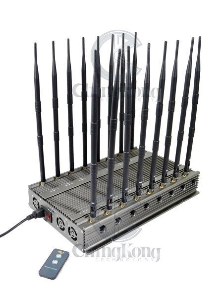 China High Power 5G Mobile phone Jammer with 16 Antennas for WIFI 5G ...