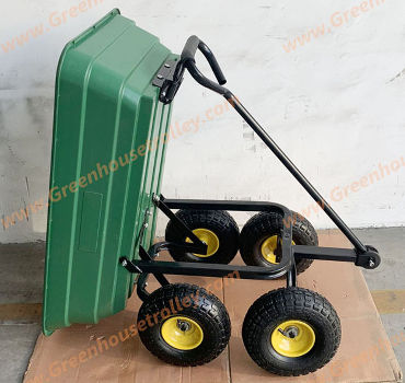 China Garden dumping trolley Gardening dump cart Garden leaf trolley ...