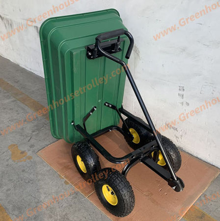 China Garden dumping trolley Gardening dump cart Garden leaf trolley ...