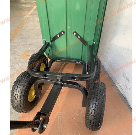 China Garden dumping trolley Gardening dump cart Garden leaf trolley ...