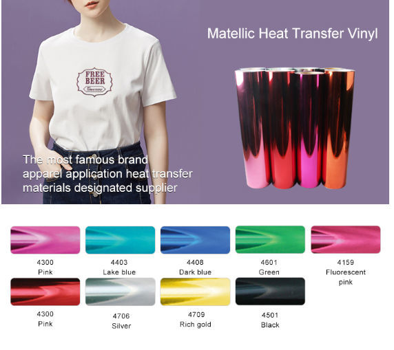 ChinaQingyi Metallic gold foil film metal pu heat transfer vinyl for ...