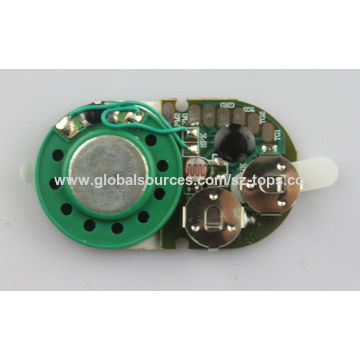 China Light sensor sound module, voice chip music module for box cards ...