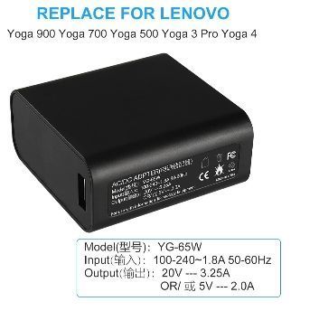 China 65W laptop ac pd USB wall travel Adapter Charger for Lenovo Yoga ...