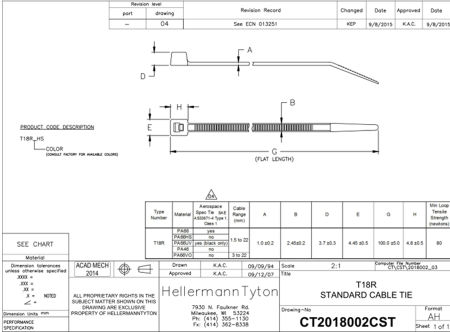 China 1000 Pack HellermannTyton Cambrin T18R Nylon 66 100*2.5 Standard ...