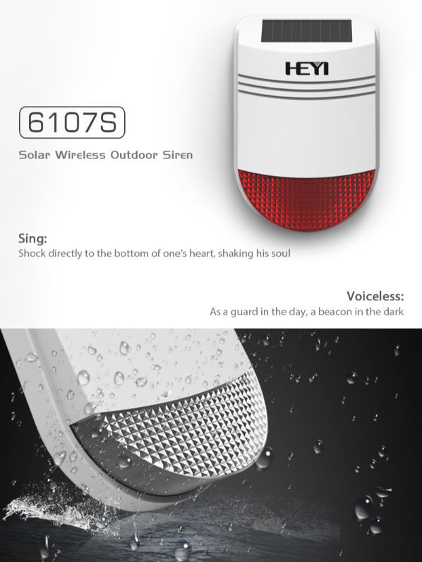China Waterproof IP66 105dB 2600mAh Solar Power Outdoor Alarm Siren on ...