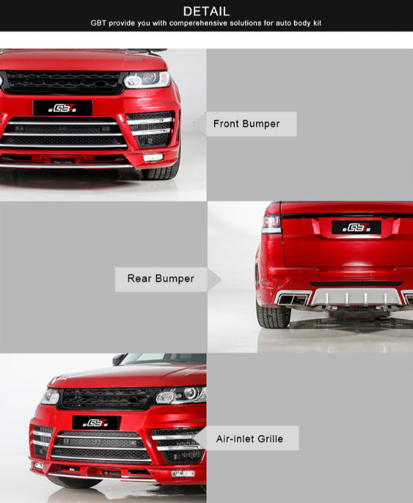 GBT body kits front rear bumper plate air-inlet grille for year 2014 ...