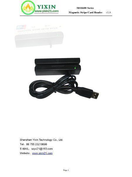 Driver's license reader Magnetic card reader RS232, Magnetic card ...