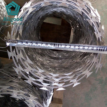 China Concertina razor blade barbed wire fence factory,steel razor wire ...