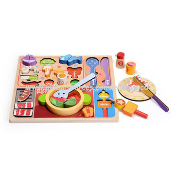 China 2020 New released pretend play wooden hot pot toy for kids ...