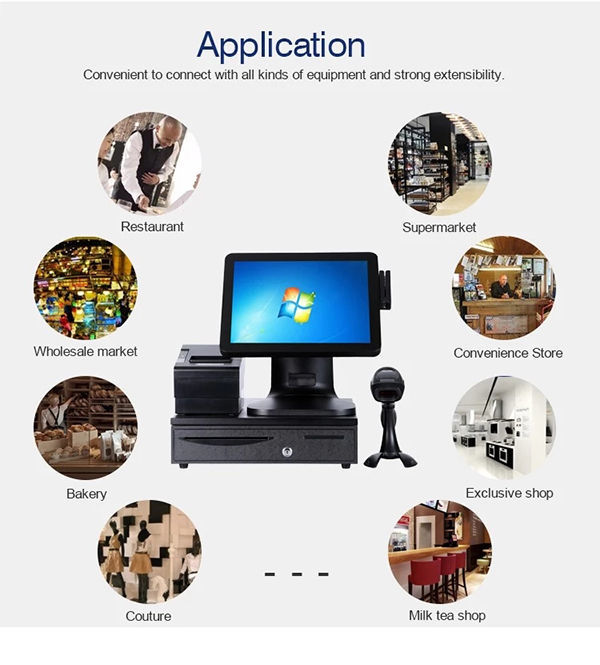 China Factory 15 inch pos system hardware all in one capacitive Touch ...