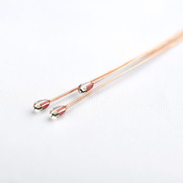 China1.6mm Small bead ntc thermistor radial glass sealed thermistor on ...