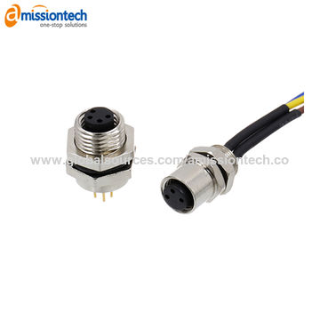 China M8 5pin 6pin PCB connector with dust cap and IP68 protection ...
