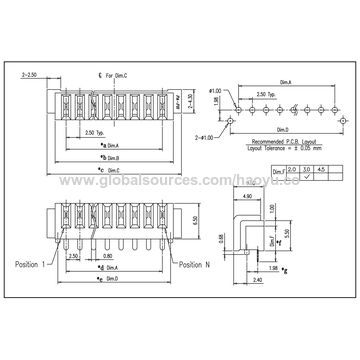 ChinaLIN Connector Withstand Voltage:AC 250V(50Hz)/min Actuating Force ...
