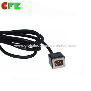 China 6-pin rectangle type magnetic power connector on Global Sources