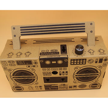 China Retro Foldable Player, Radio Shaped Amplifier 3.5mm DIY Paper ...