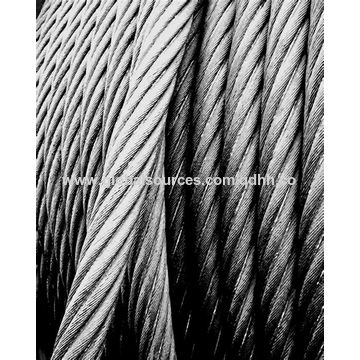 China 18X7+ FC/IWS no spinning steel wire rope, ungalvanized or ...