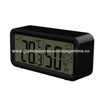 China LCD digital temperature and humidity comfort display clock on ...