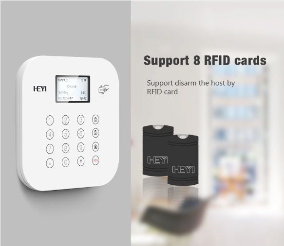Smart Home Wired Remote 8 RFID Keypad Works for Alarm System, Wired ...