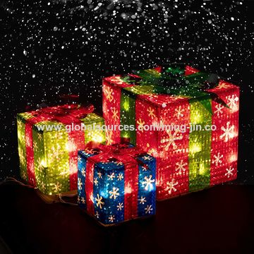 China Solar-powered Christmas gift box decorations lights, 2020 new ...