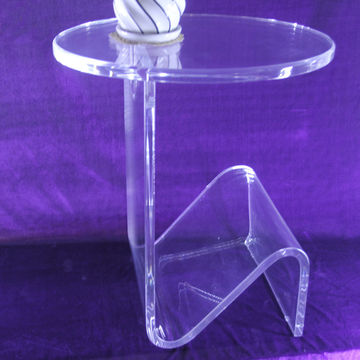 China Home Use Transparent Acrylic Round Shape Table Crystal Coffee ...