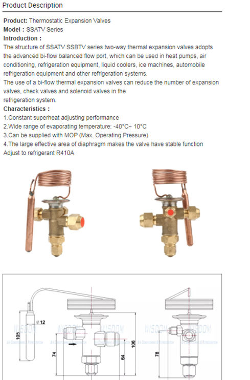 China Refrigeration Parts Bi-flow three operating pressures ...
