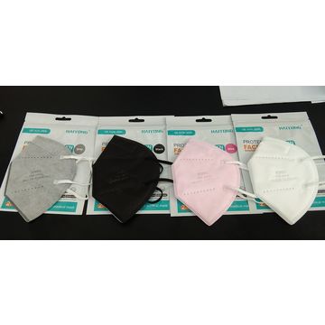 China Disposable face mask KN9 with valve for summer 5-layer colorful ...