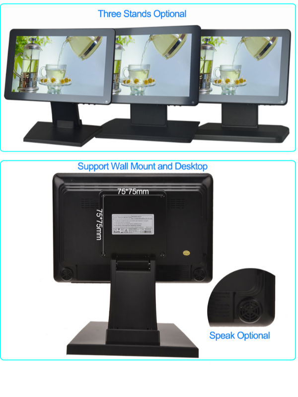 12 inch LCD True Flat Touch Screen Monitor 12.1 Inch 10 Point ...