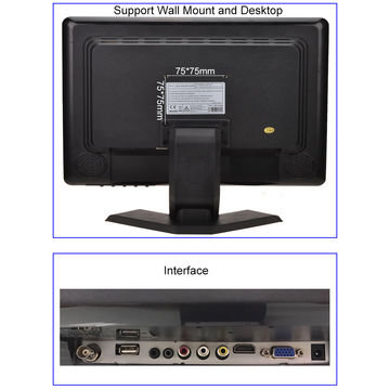 China Widescreen High Definition BNC Monitor 19 Inch LCD CCTV Monitor ...