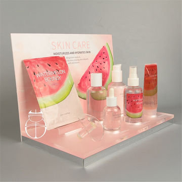 China Custom Graphic Cosmetic Bottle Stand Makeup Skin Care Counter ...