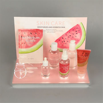 China Custom Graphic Cosmetic Bottle Stand Makeup Skin Care Counter ...