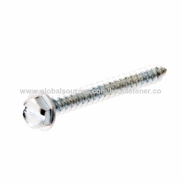 China Slotted hex head self tapping metal sheet screw on Global Sources ...