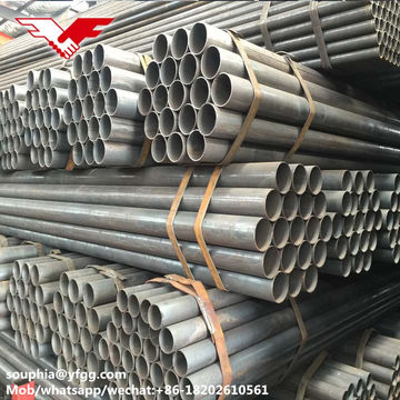China YOUFA brand ASTM A53 BS1387 Gr.B black steel pipe made in China ...