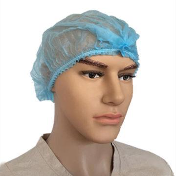 China Non-woven disposable double elastic mob cap double cord elastic ...