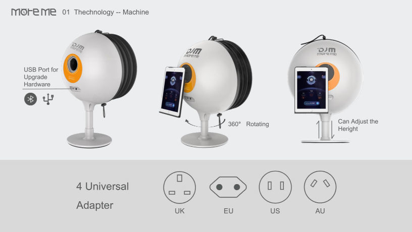China DJM MoreMe DBQ3-3 beauty scope facial skin analyzer machine ...