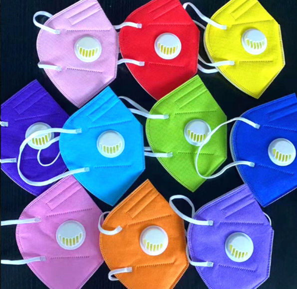 China Factory direct color KN95 mask with valve disposable protective ...