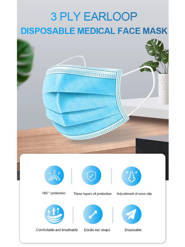 Factory direct melt blown cloth three layer civil protective disposable ...