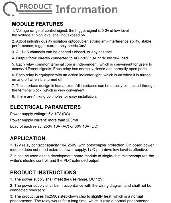 China 16 Channel Relay Module for arduino ARM PIC AVR DSP Electronic ...
