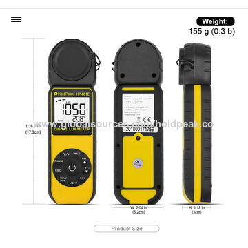 China New Digital LUX Meter 3000,000 LUX/FC selection High Precision ...
