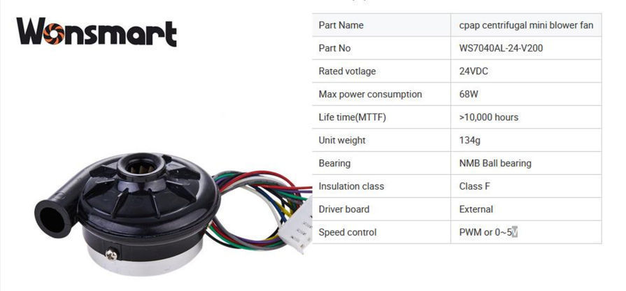 China High pressure 24V brushless dc mini respirator centrifugal quiet ...