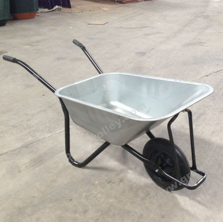 China 100L metal Wheelbarrow Garden Wheel Barrow Large Galvanised steel ...
