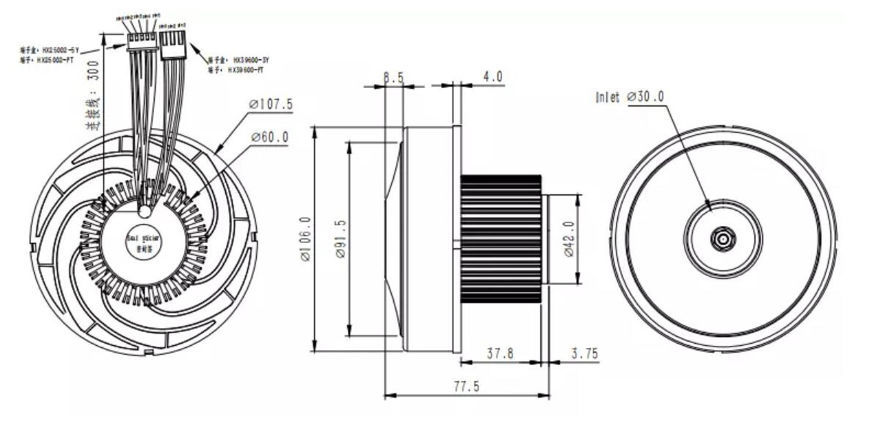 China 24v dc brushless motor electric industrial air cleaner vacuum ...