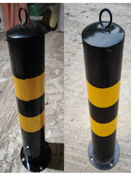 China Hot sale iron warning post with yellow reflector on Global ...