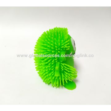 China Stress ball TPR squishy light up squeeze balloon puffer ball ...