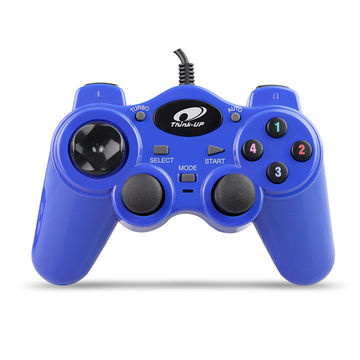 China PC/USB wired controller Pc Gamepad with oval lens joystick dual ...