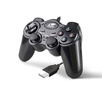 China PC/USB wired controller Pc Gamepad with oval lens joystick dual ...