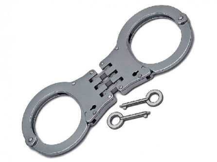 'Police Edition Double Key Chain Handcuff, adjustable metal handcuff ...