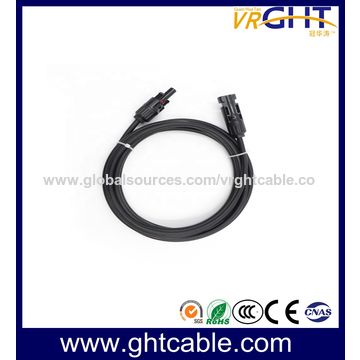 China C4 connector Solar wire extension cable with connector PV cable ...