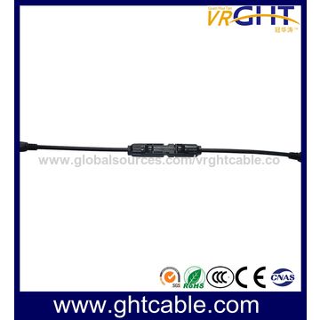 China C4 connector Solar wire extension cable with connector PV cable ...